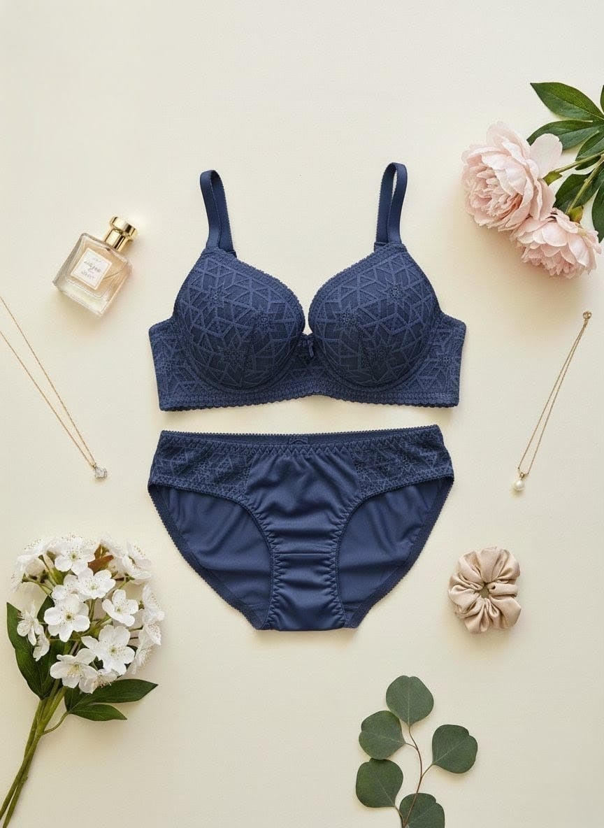 Buy Single Padded Underwire Bra Set Online in Pakistan | SAFAA